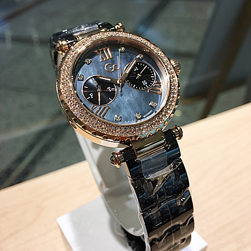 ジーシー ウォッチ(Gc WATCHES) プライムシック 36.5mm RGPVD ブラックセラミック＆スワロフスキー Prime Chic ...